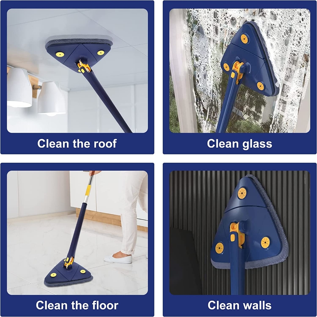 【HM】SG Triangular Mop 360° Rotatable Adjustable Self-extrusion Type ...