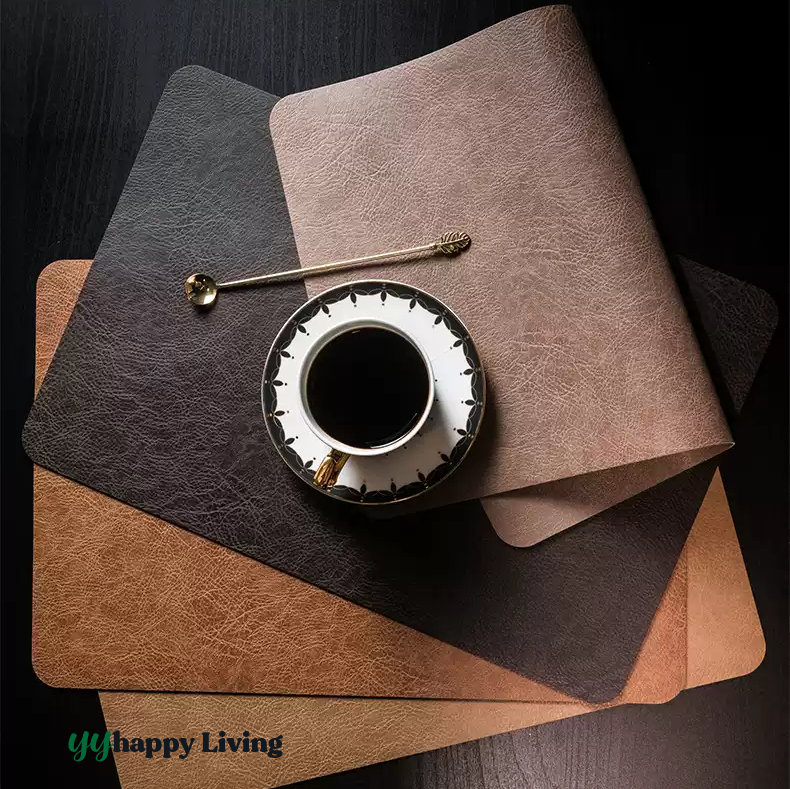 [SG In-Stock]Leather Placemat/ Waterproof placemats for dining table ...