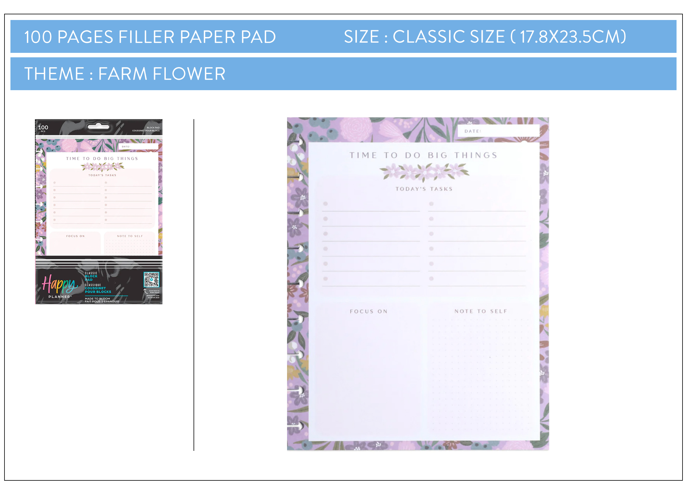 Classic Happy Planner Paper Insert (50/100 pages) | Shopee Singapore