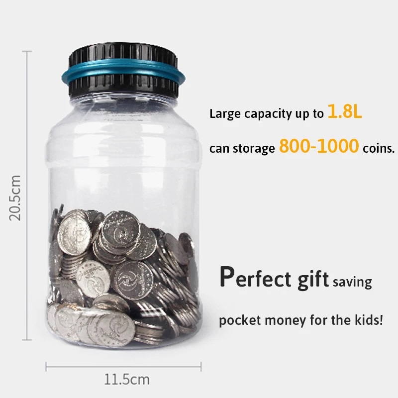 Coins Deposit Electronics Piggy Bank Digital LCD Display Coins Counting ...
