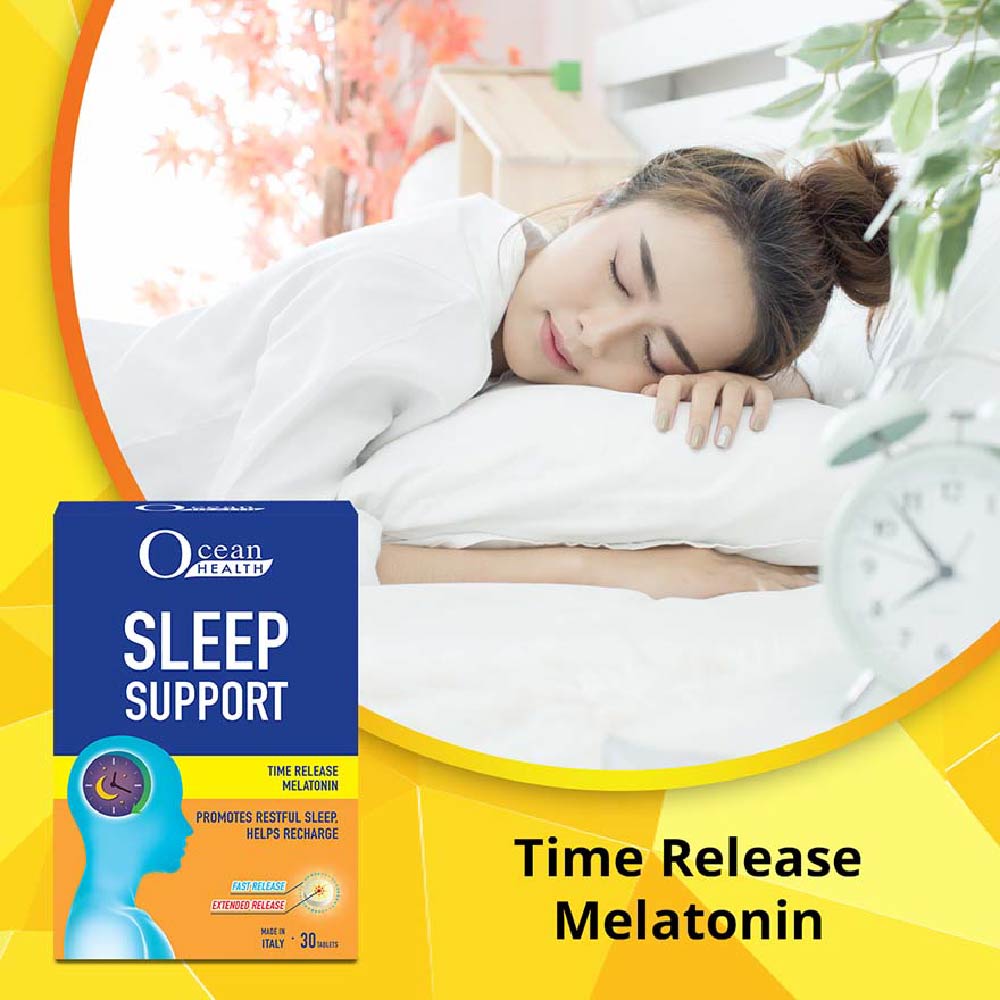 OCEAN HEALTH Sleep Support Tablet (Promotes Restful Sleep, Helps ...