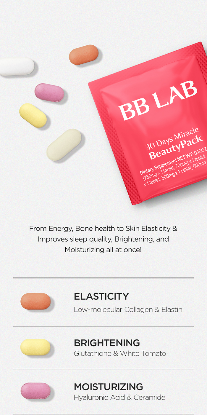 NUTRIONE BB LAB 30days Miracle Beauty Pack (5 tablets x 30 packs / BOX ...