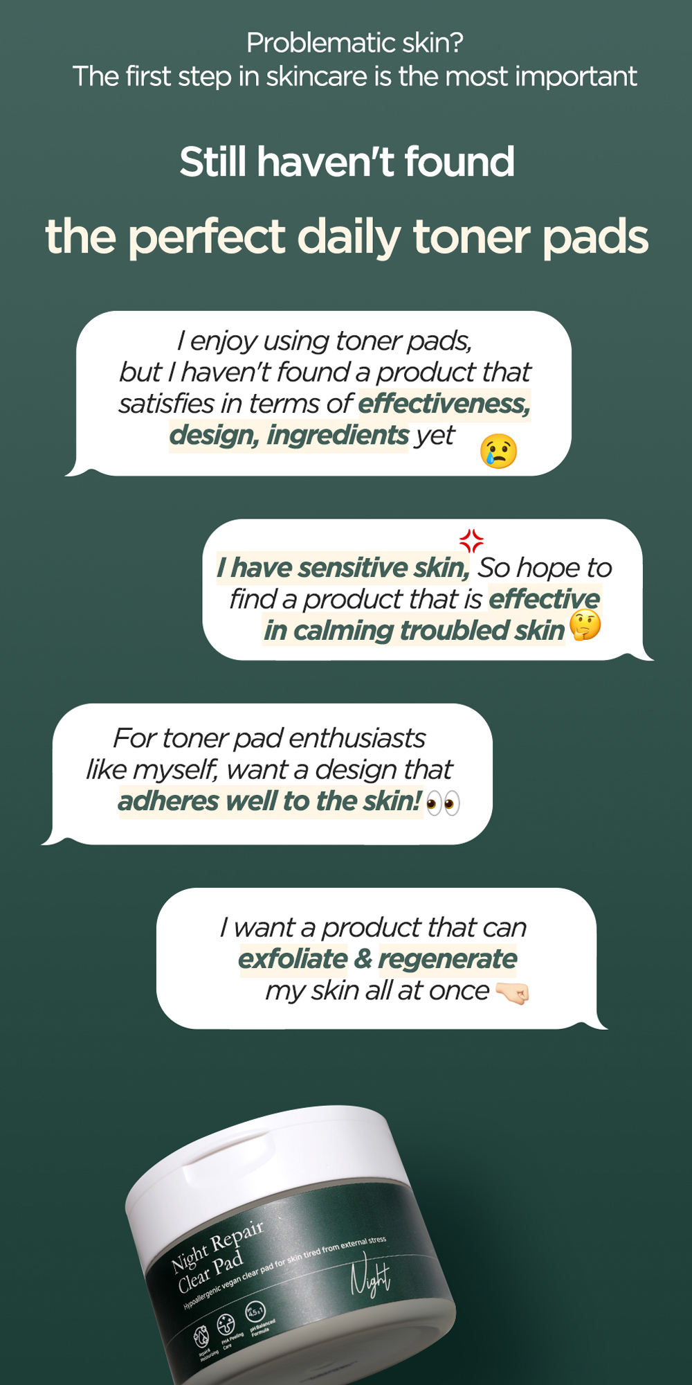 [NOAV] Morning & Night Toner Pad / Acne Treatment / Pore Tightening ...