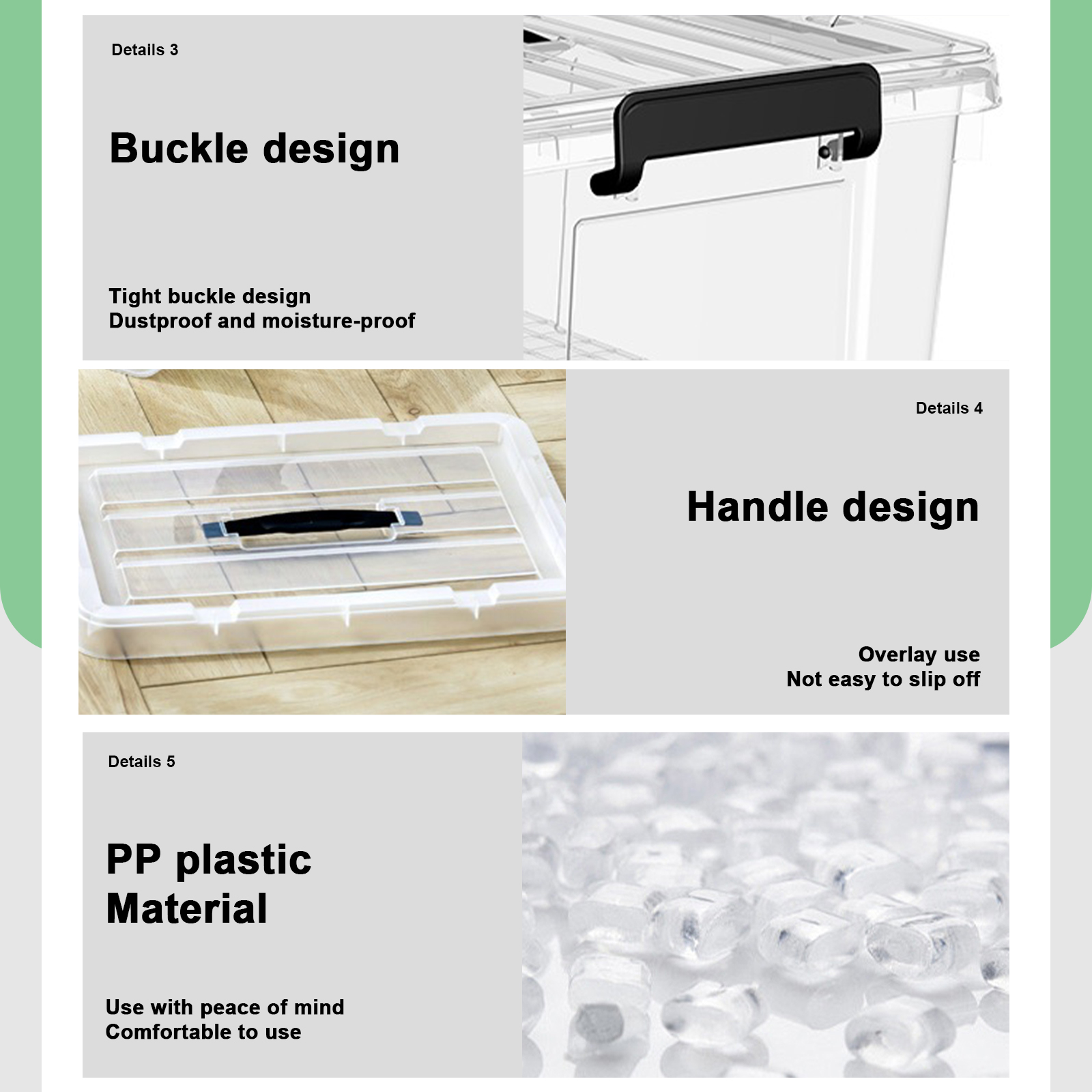 【SG】ISIYINER Transparent Storage Box / Stackable Box Storage Container ...