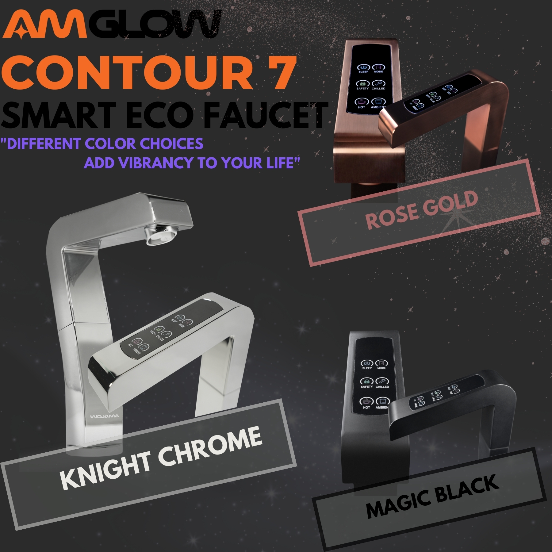 AmGlow Contour 7max Smart Eco Faucet-Energy Saver / Minimal Form Factor ...