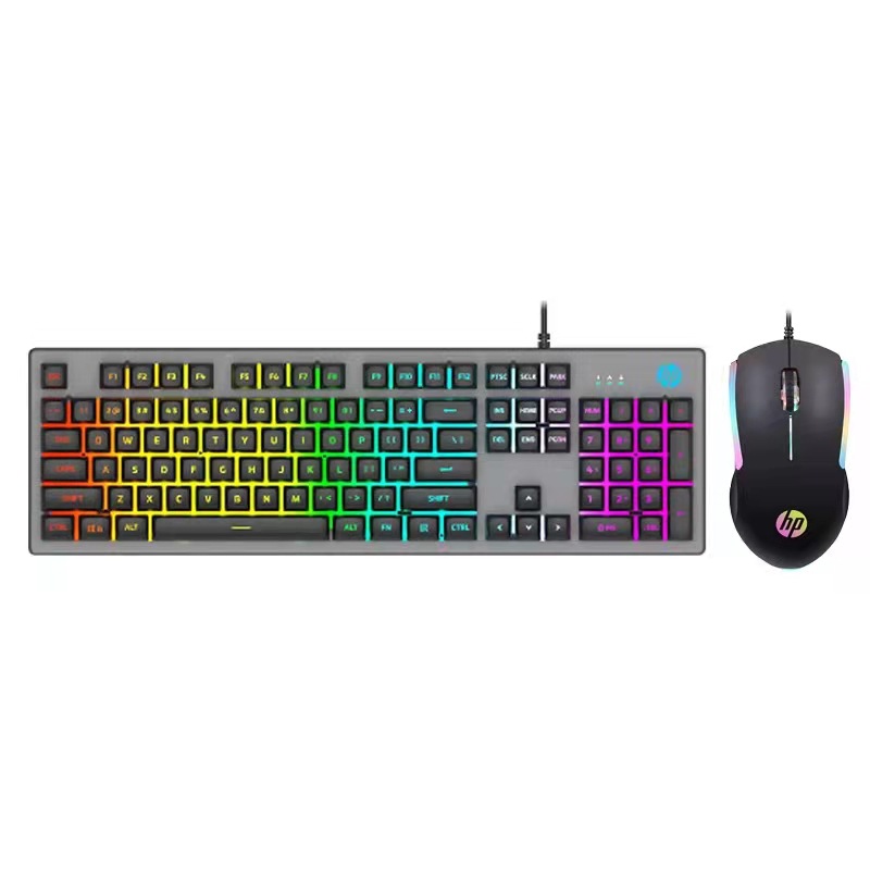 HP KM300F WIRED USB GAMING KEYBOARD AND MOUSE COMBO WITH LED BACKLIGHT ...