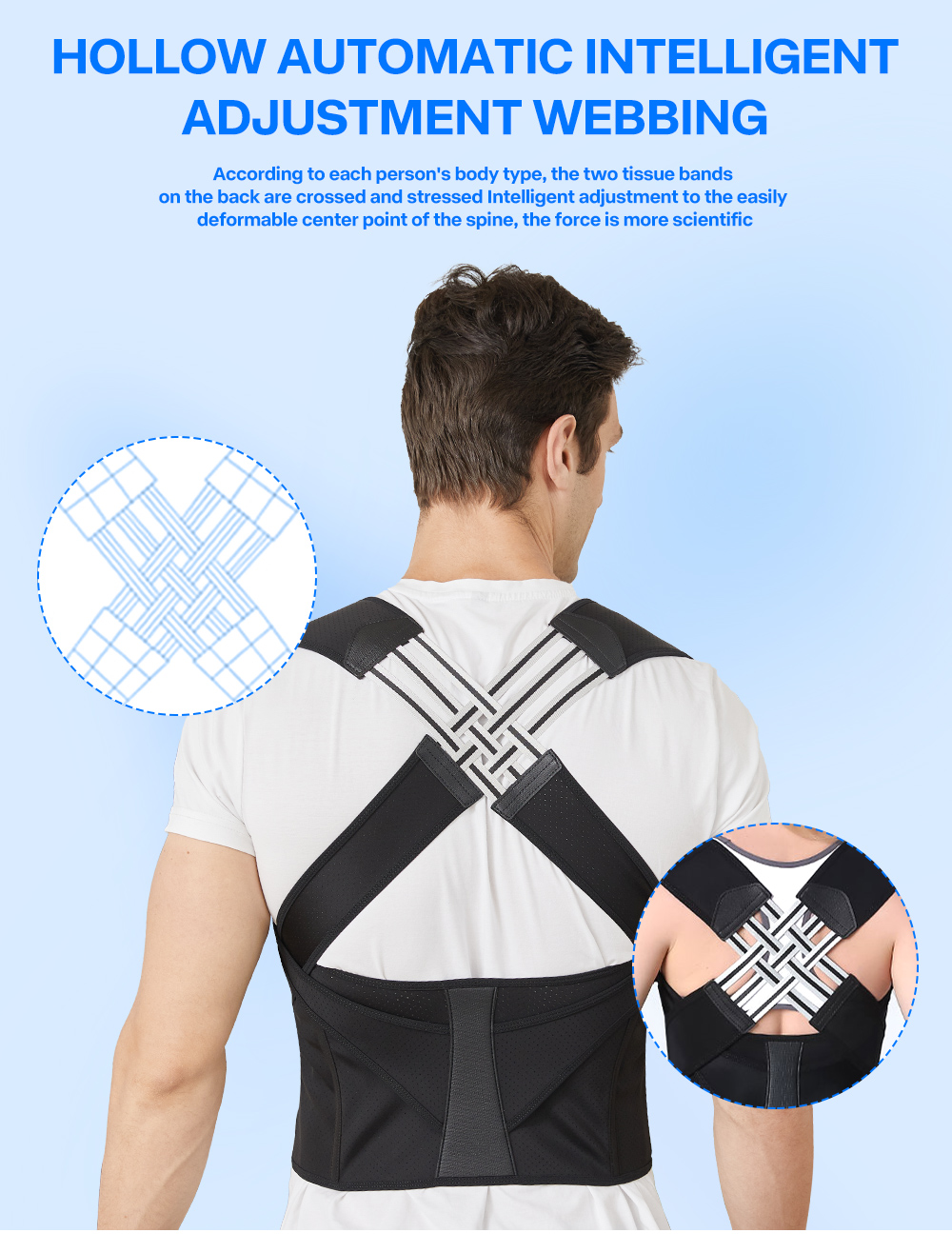 ⭐[Sg Seller] Back Support Belt Posture Shoulder Correction Align ...
