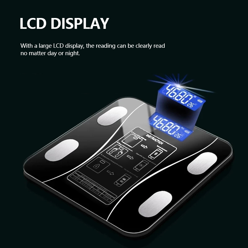 SG Ready Stock】Bluetooth Body Fat Smart Weight Scale Digital Smart Body ...