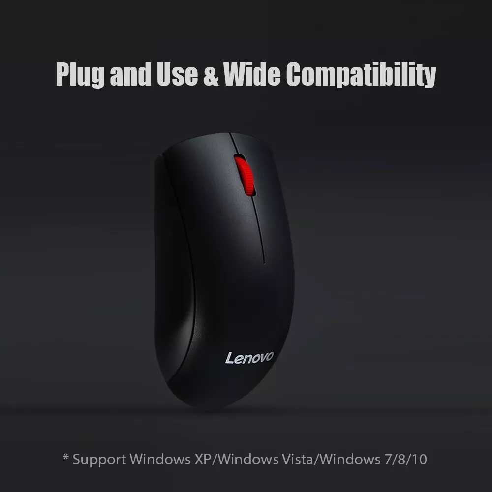 Lenovo M120 Pro Wireless Mouse 2.4GHz Laptop Mouse with USB Receiver ...