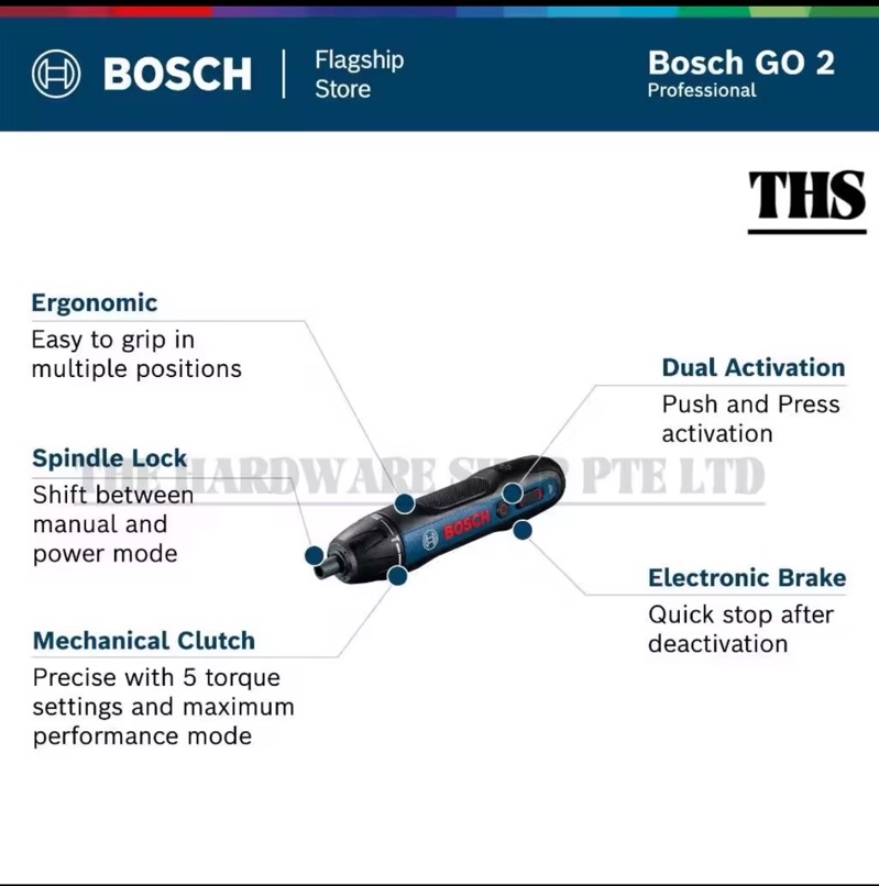 BOSCH GO 2 Kit Smart Screwdriver (with 33pcs Accessories) | Shopee ...