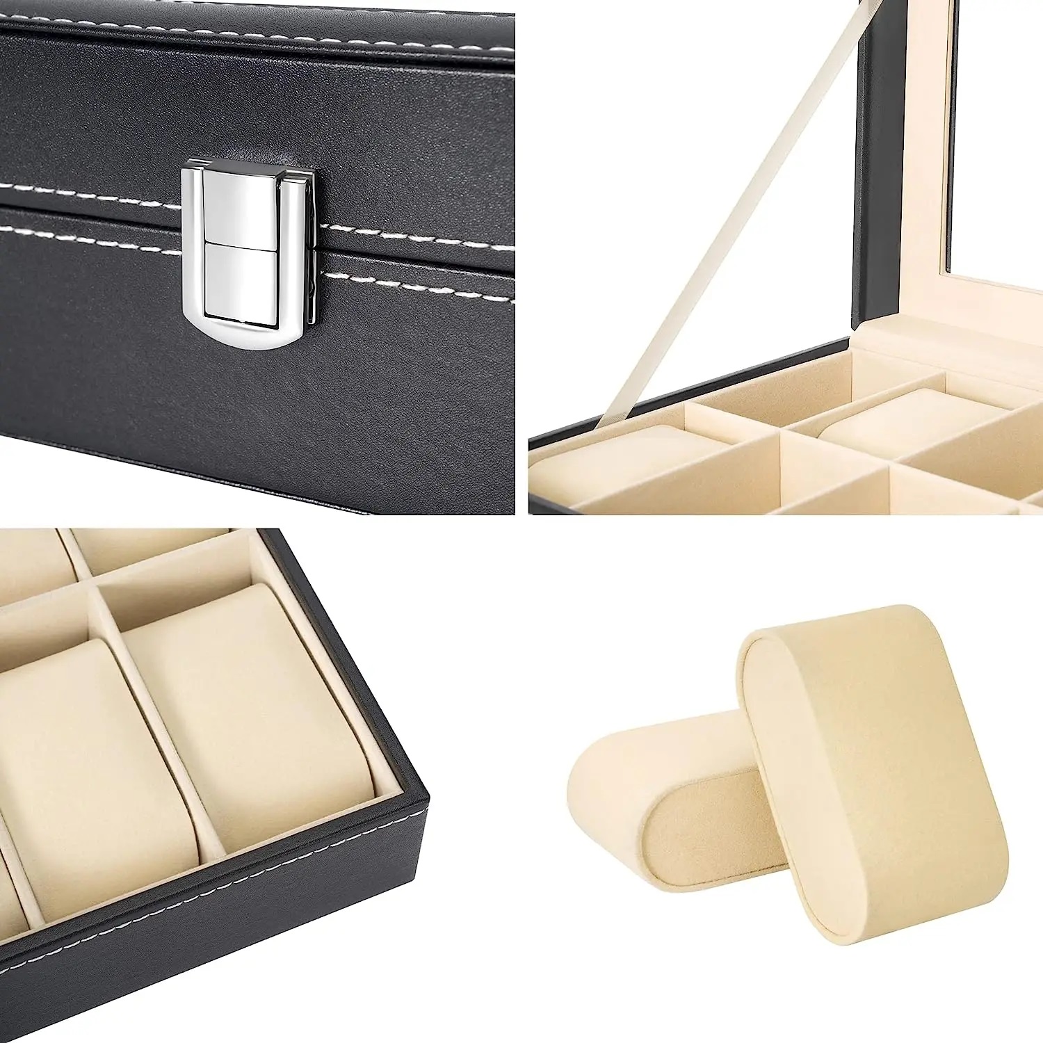 [ SG Stock ] 3/6/12 Slots PVC Watch Storage Box / Watch Display Box ...