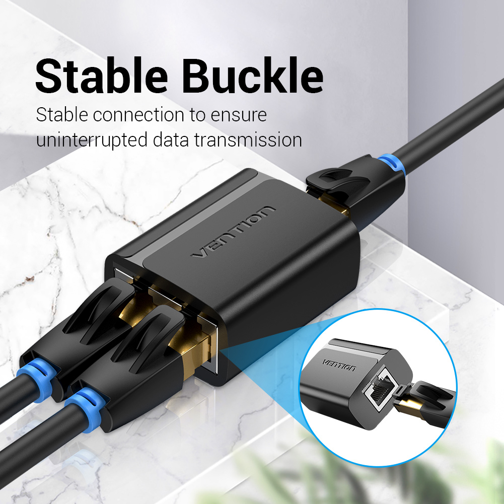 Vention RJ45 Ethernet Splitter 1 to 2 Female Network Cable Plug Socket ...