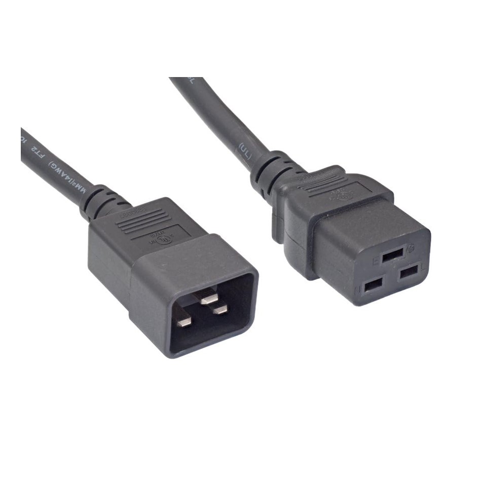 C19 to C20 1.8M /3M Power Cable Extension / C19-C20 IEC 3x1.5mm2 1 ...