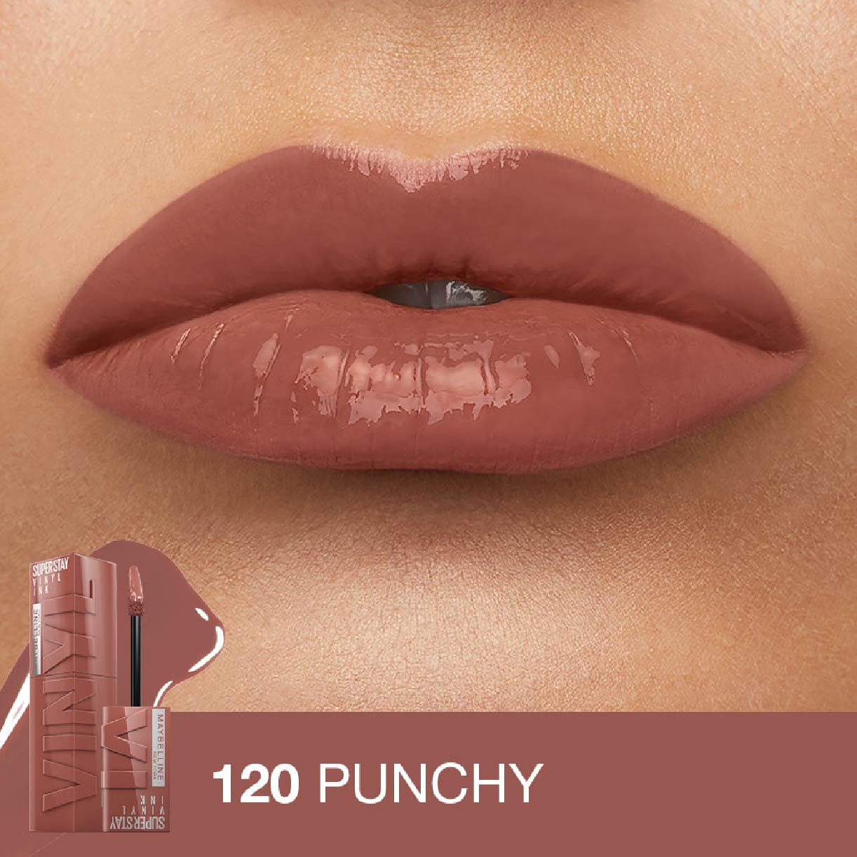 MAYBELLINE SuperStay Vinyl Ink Punchy 120 Liquid Lipstick (Smudge Proof ...