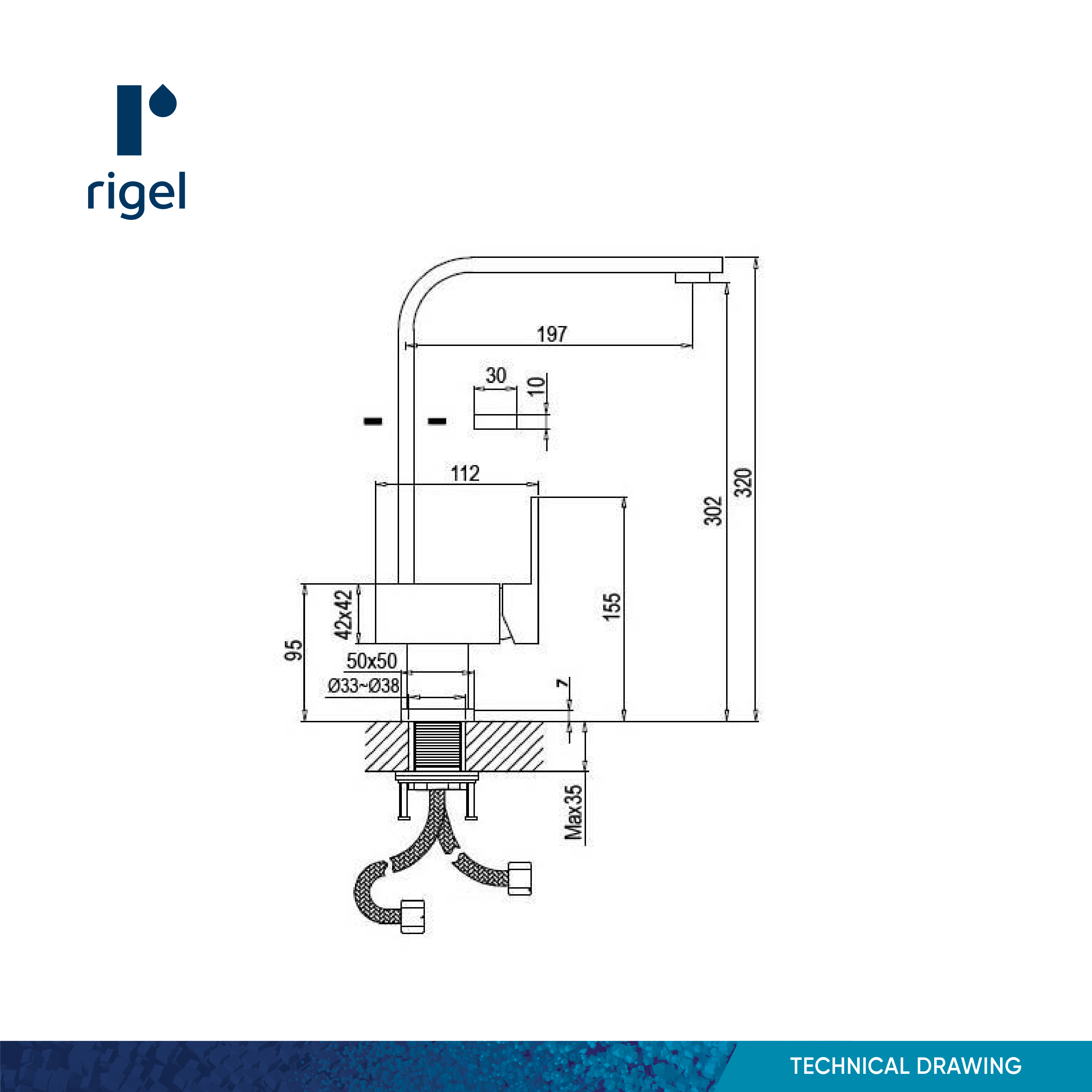 RIGEL Kitchen Faucet Mixer Tap SL2038B | Shopee Singapore