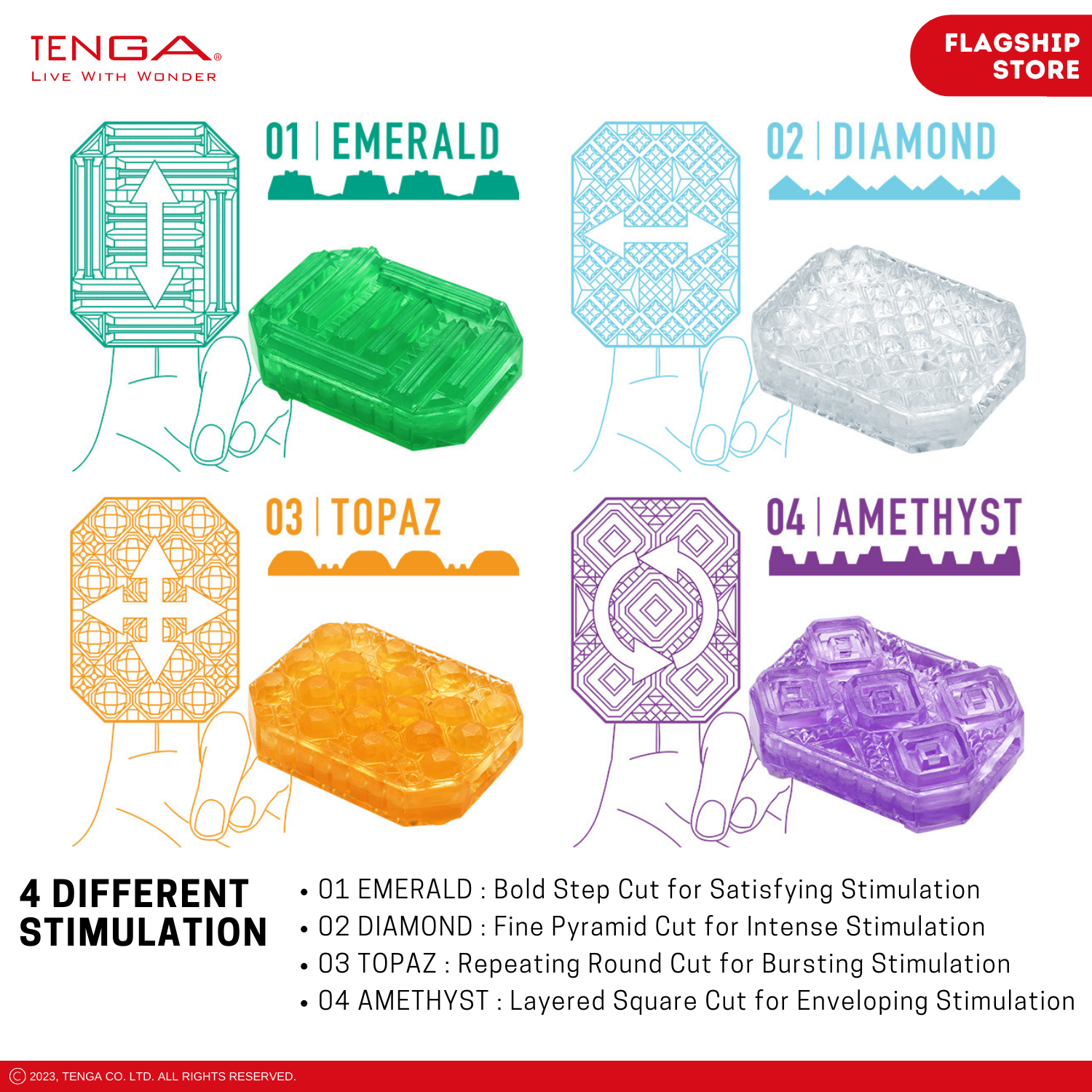 Tenga Uni Unisex & Universal Masturbator for Men and Women Variety Pack ...