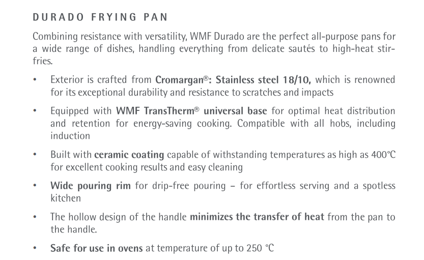 WMF Durado Frying Pan, 28cm | Shopee Singapore