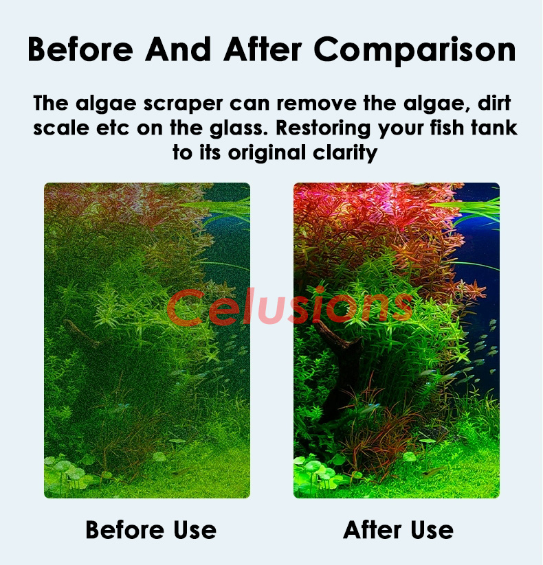 【SG Seller】 ️Fish Tank Razor Algae Scraper ️Aquarium Cleaning Tool 5 ...