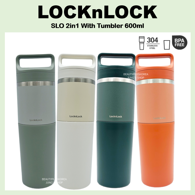 [LOCKnLOCK] SLO 2in1 With Tumbler 600ml LHC4332 Stainless steel thermal ...