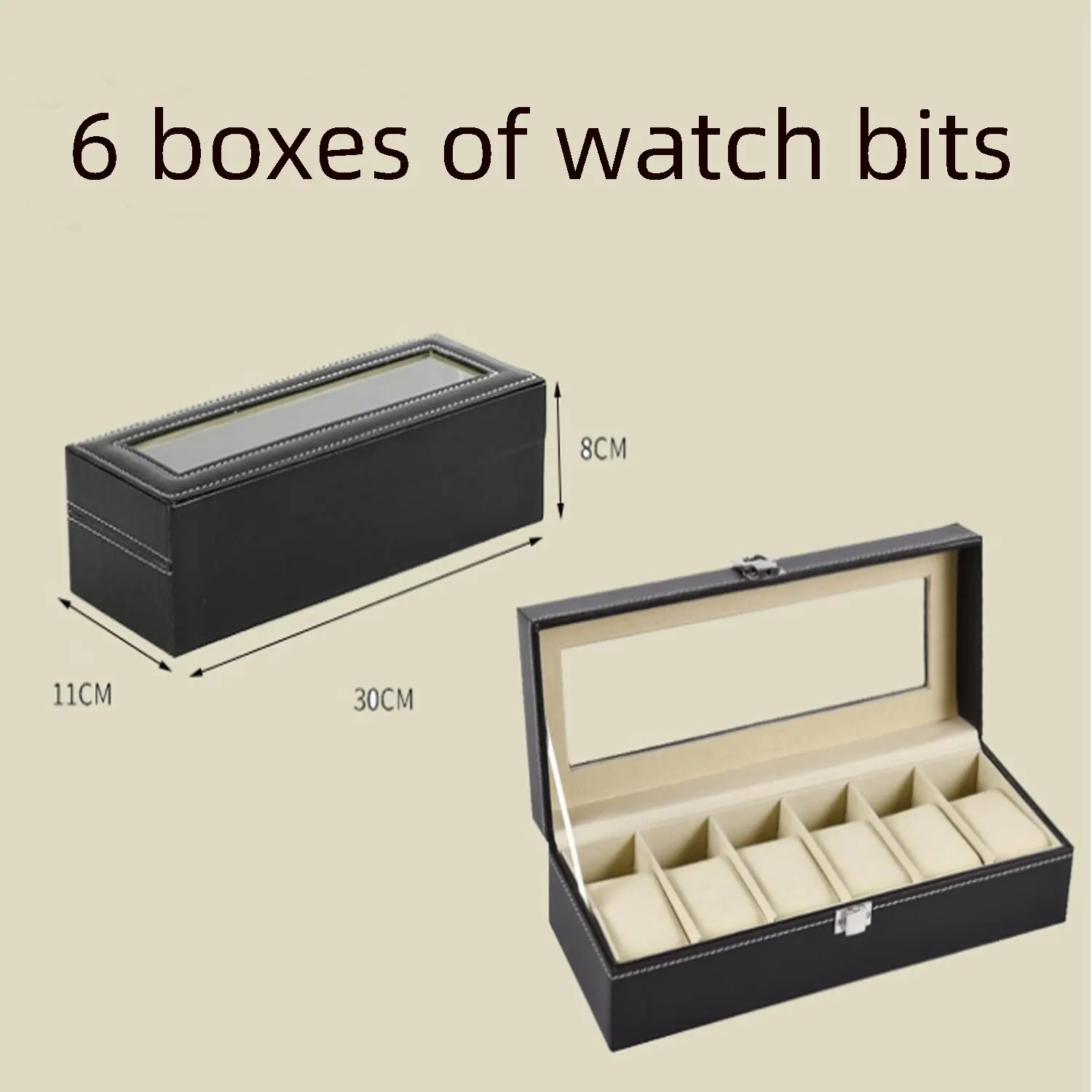[ SG Stock ] 3/6/12 Slots PVC Watch Storage Box / Watch Display Box ...