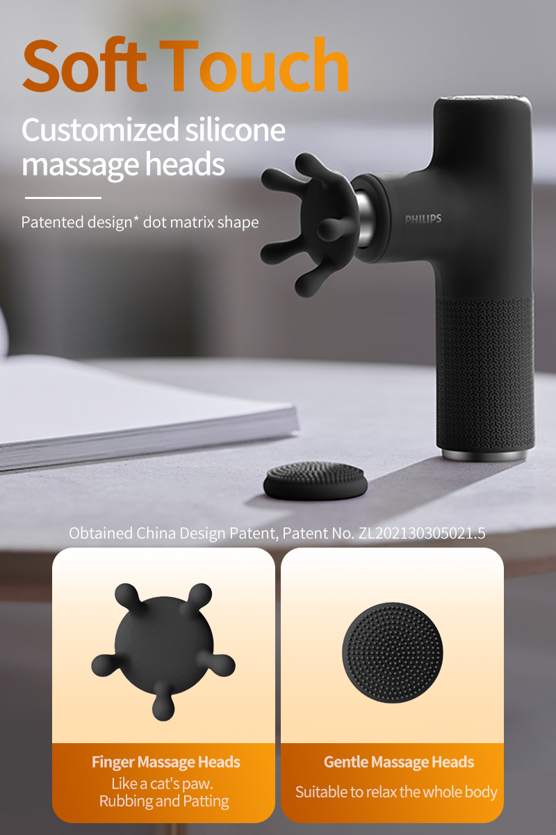 Philips Black Mini Massage Gun Super Light Portable Fascia Gun for ...