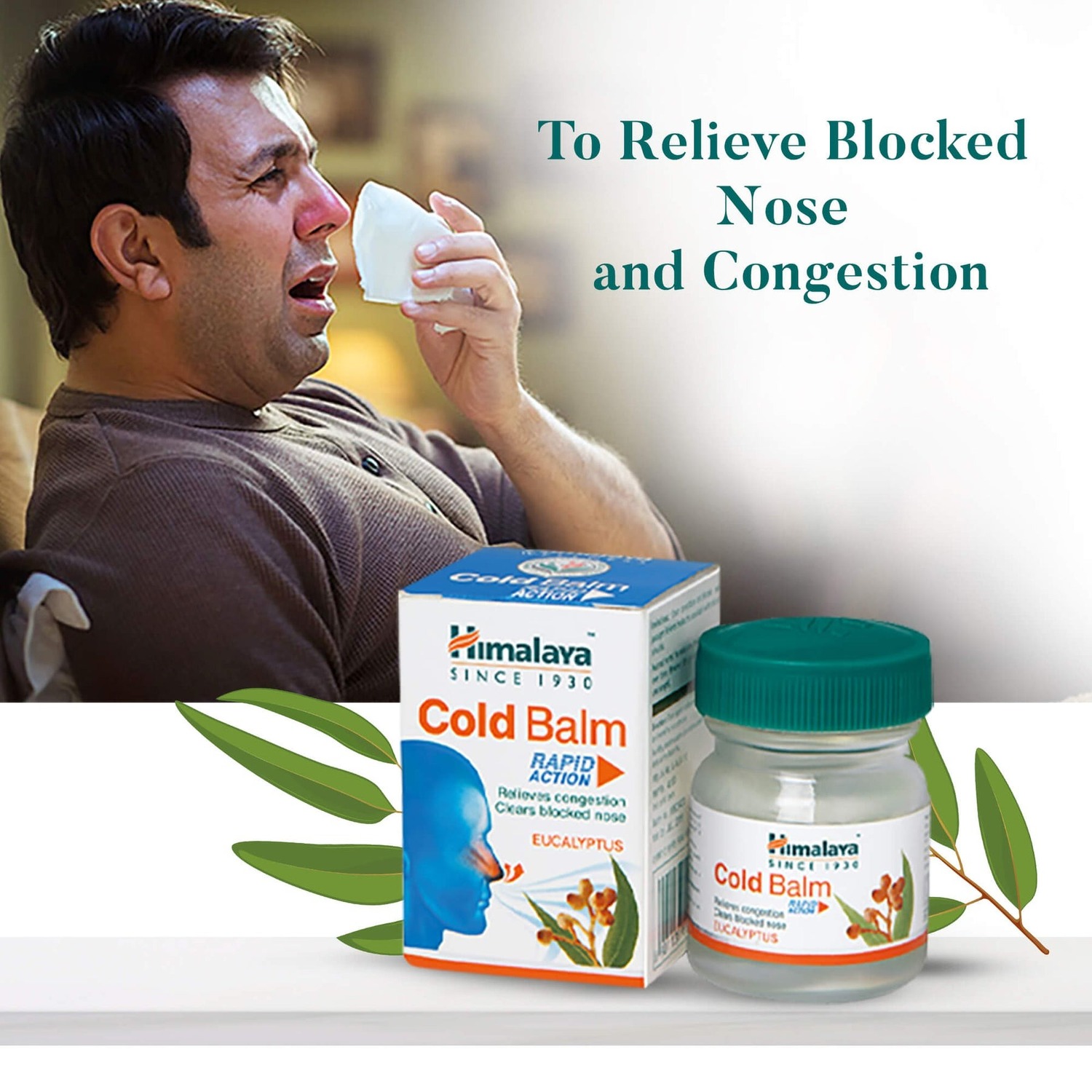 (DIYMONKEY) Himalaya Balm Cold Balm Pain Balm Pain Relief Sinus Black ...