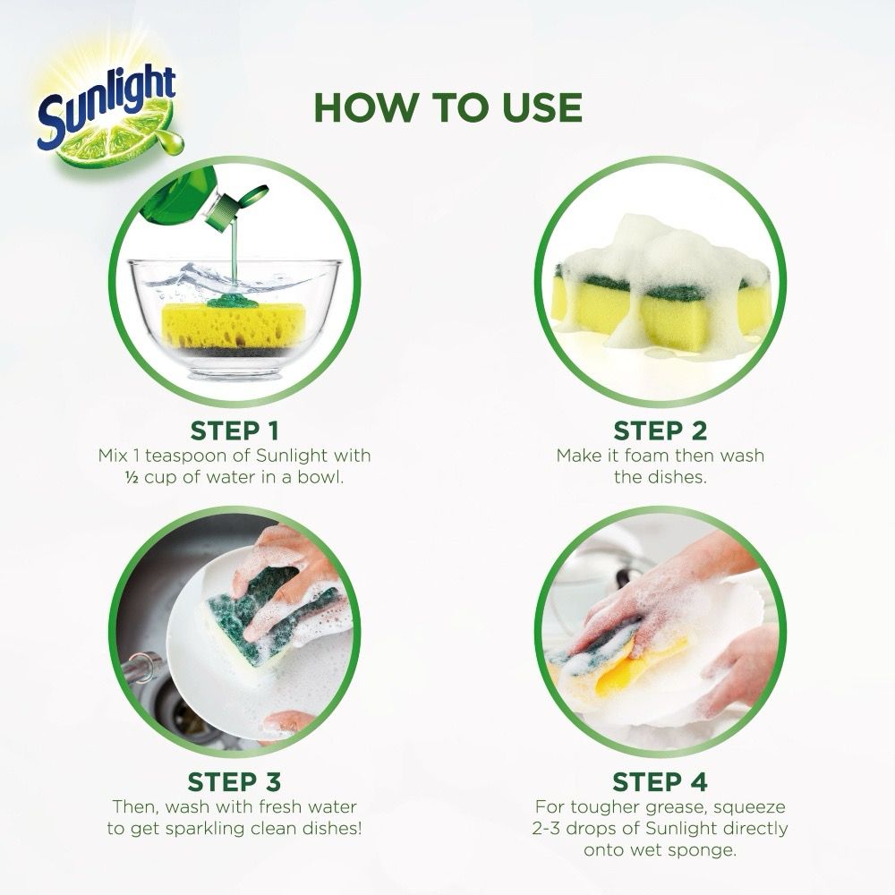 Sunlight Dishwashing Liquid Refreshing Fragrance Gentle on Skin ...