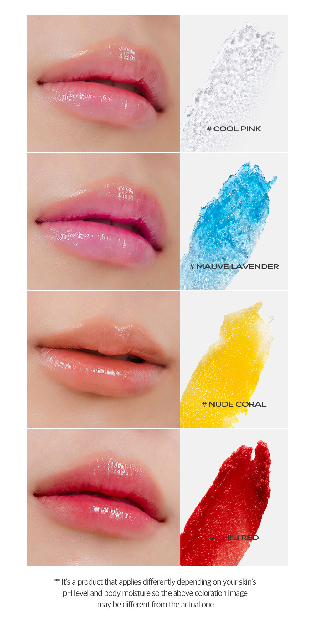 INGA Multi lip Glaze and blush cream Water Freeze Lip&Cheek (4 colors ...