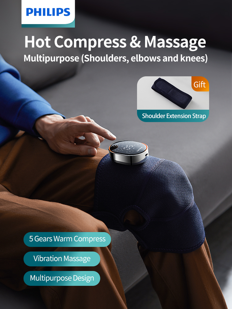 Philips 3 in 1 Knee Elbow Shoulder Massager Joint Heating Vibration NTC ...