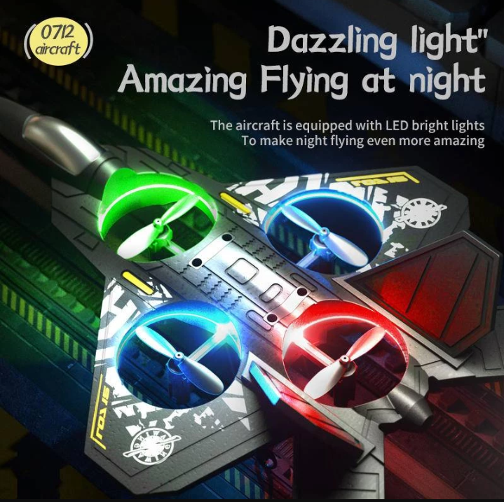 L0712 Jet Fighter Remote Control Six axis gyroscope Aircraft Foam Plane ...