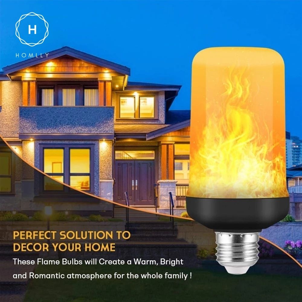 Homlly LED Fire Flame Light Bulb (4 Modes Flickering) | Shopee Singapore
