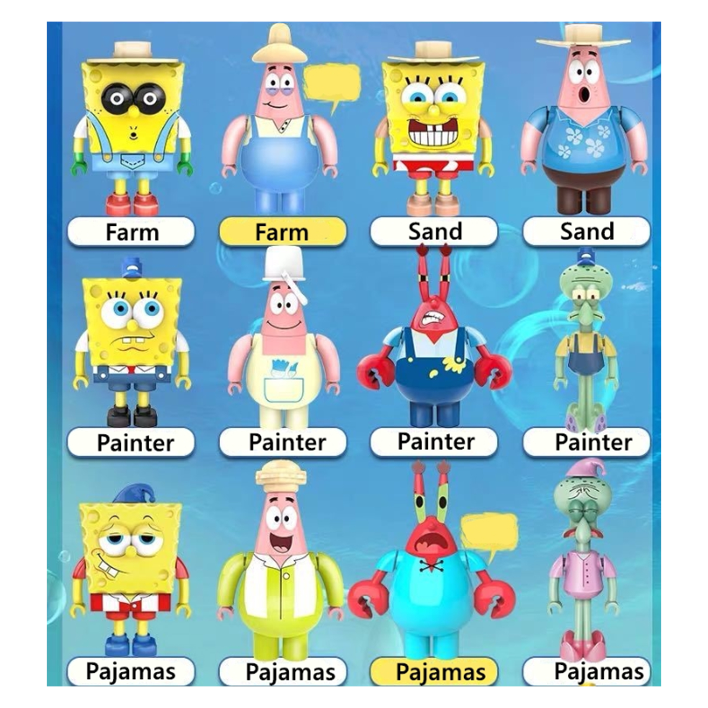 MINISO SpongeBob SquarePants Undersea Happy Party Blind Box Toys ...