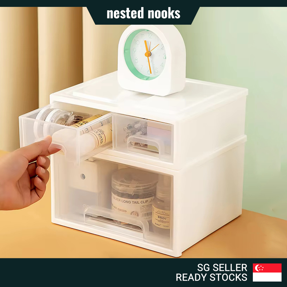Desktop Stationery Drawer Storage Box Office Sundries Box Stackable ...