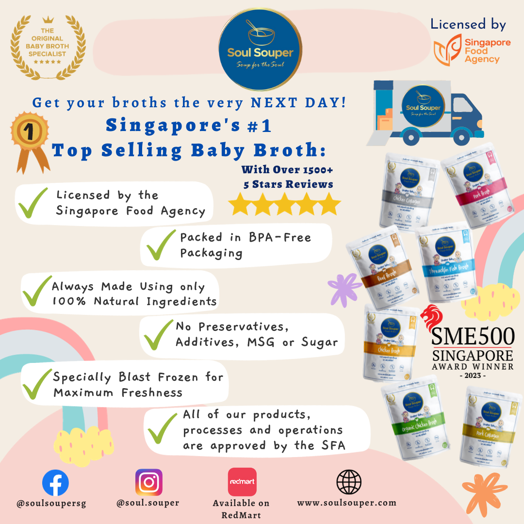 (7m+) Souper Baby (Unsalted) - 600ml (100ml x 6 packs) Baby Toddler ...