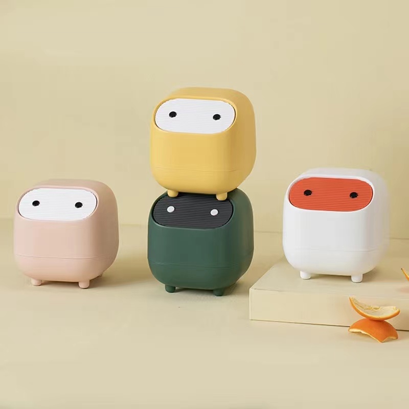 Mini dustbin small dustbin with lid desktop bin dustbin with cover room ...