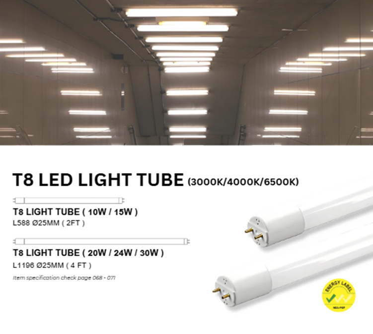 (LIGHTING HUB) T8 LED TUBE (double-ended connection) 10W / 15W / 20W ...
