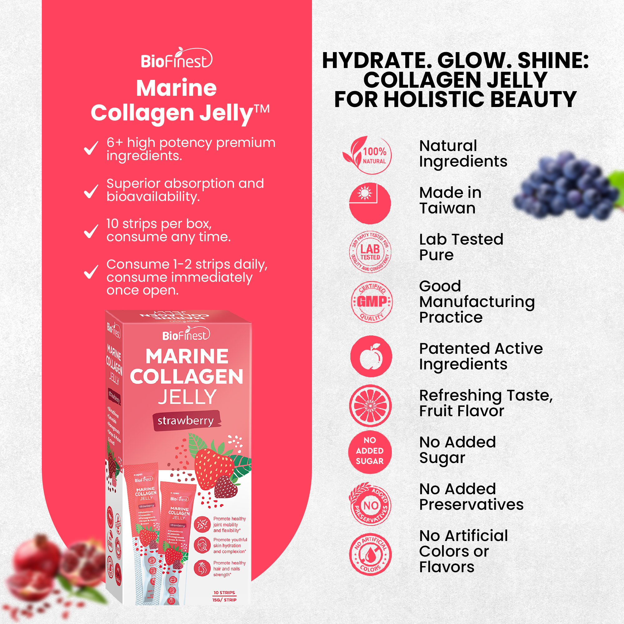 Biofinest Marine Collagen Jelly Supplement - Glutathione Ceramide ...