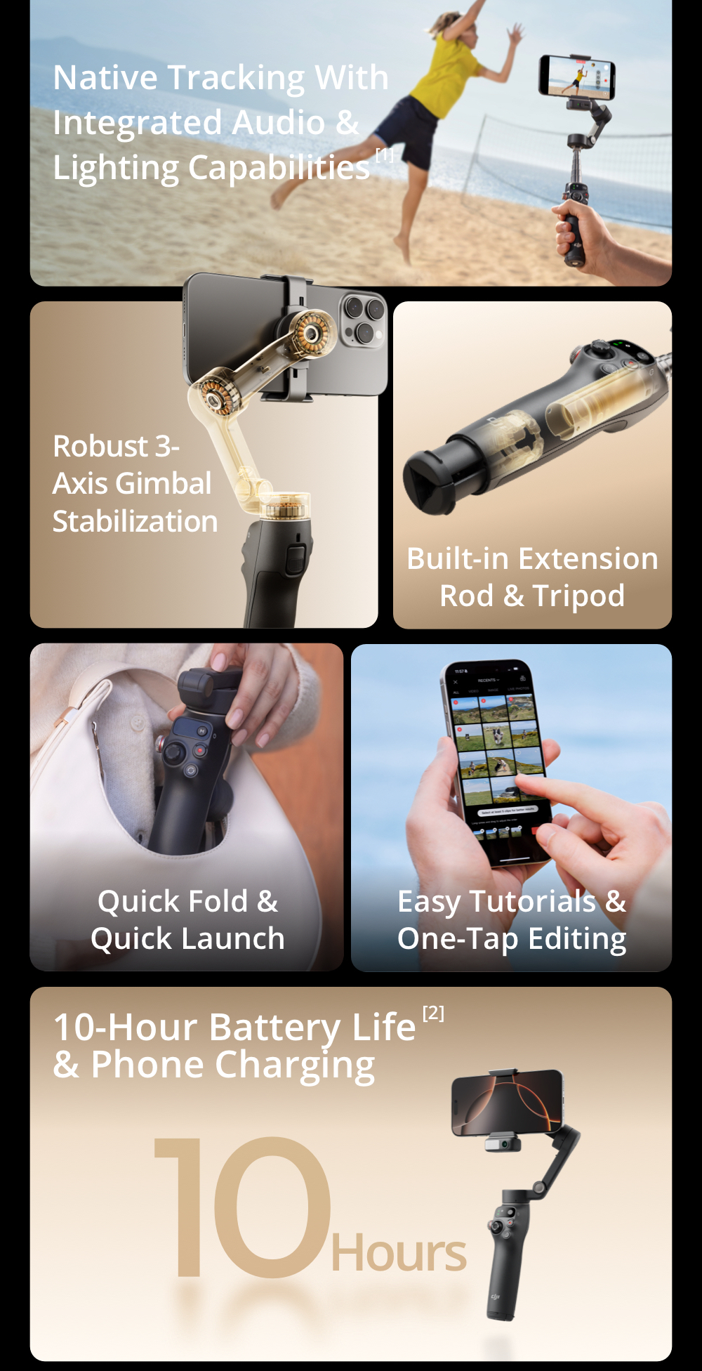 DJI Osmo Mobile 7 Series - Handheld Gimbal | 3Axis Stabilization | 10hr ...