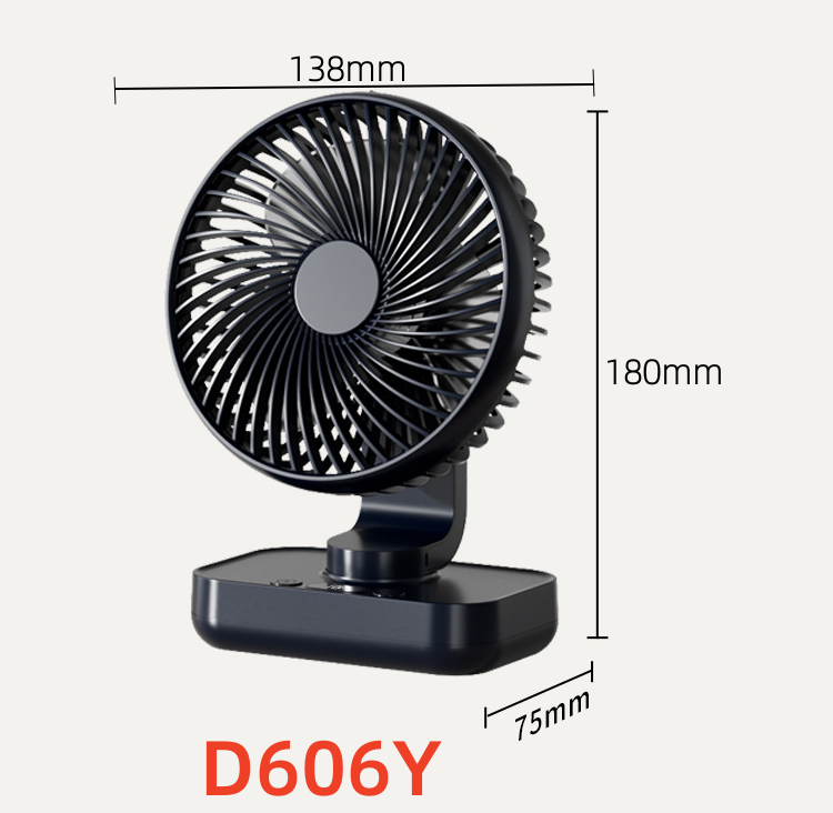 Wireless Auto Rotatable Table Fan Rechargeable Desk Mini Fan Laptop ...