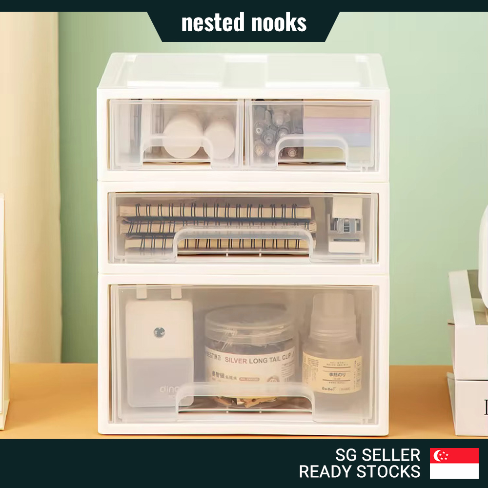 Desktop Stationery Drawer Storage Box Office Sundries Box Stackable ...
