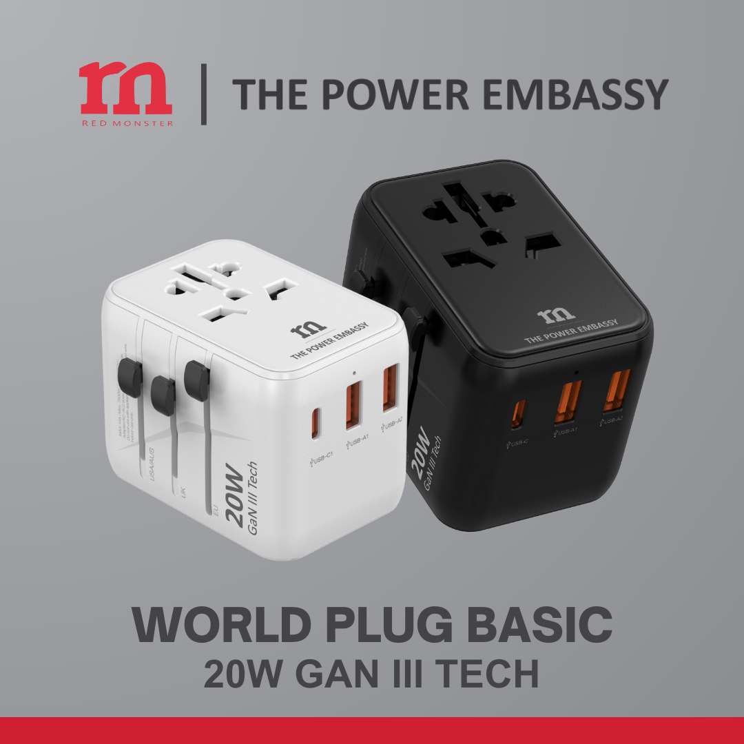 Red Monster WORLD PLUG BASIC - PD 20W Universal Travel Adapter ...