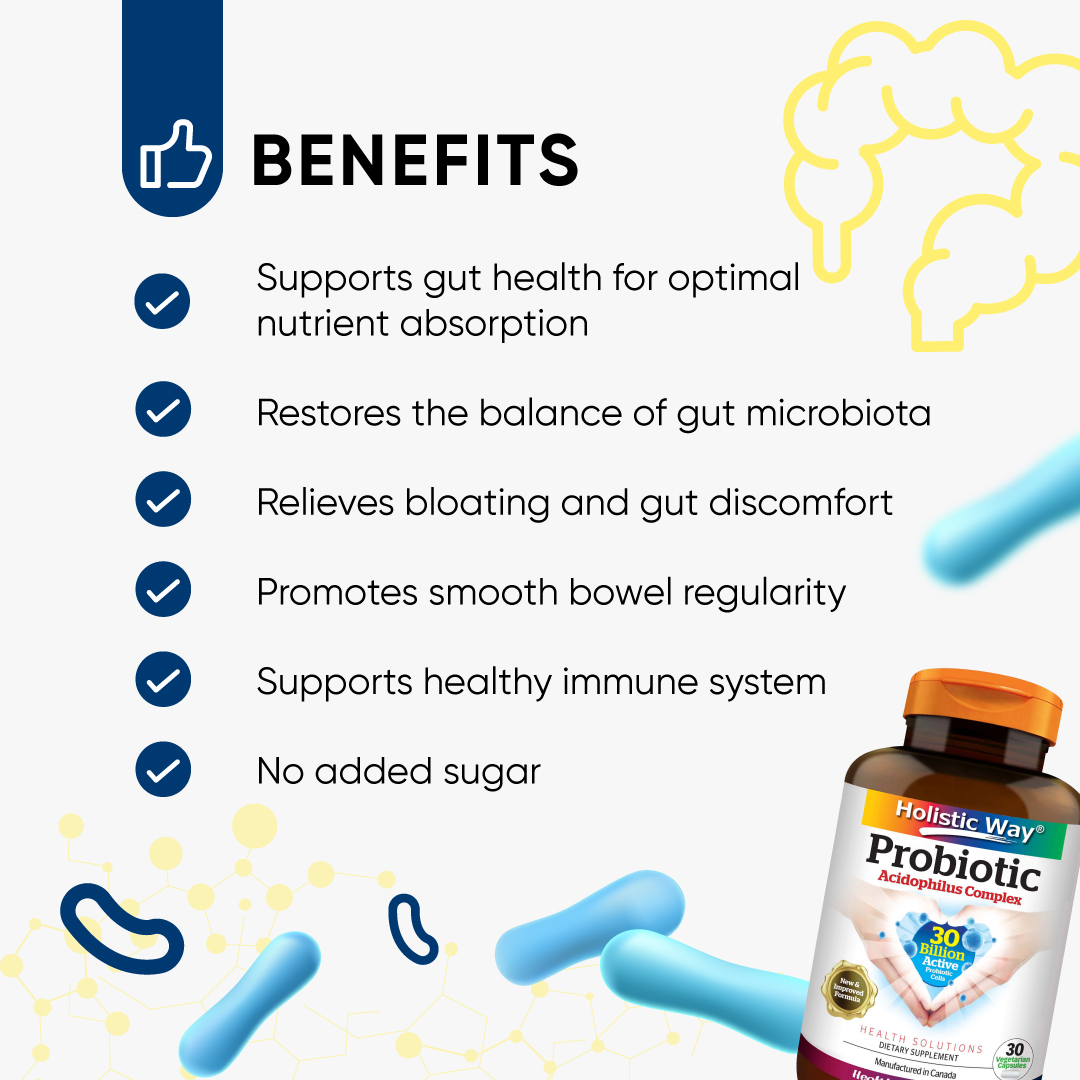 [Bundle of 2] Holistic Way Probiotic Acidophilus Complex 30 Billion ...