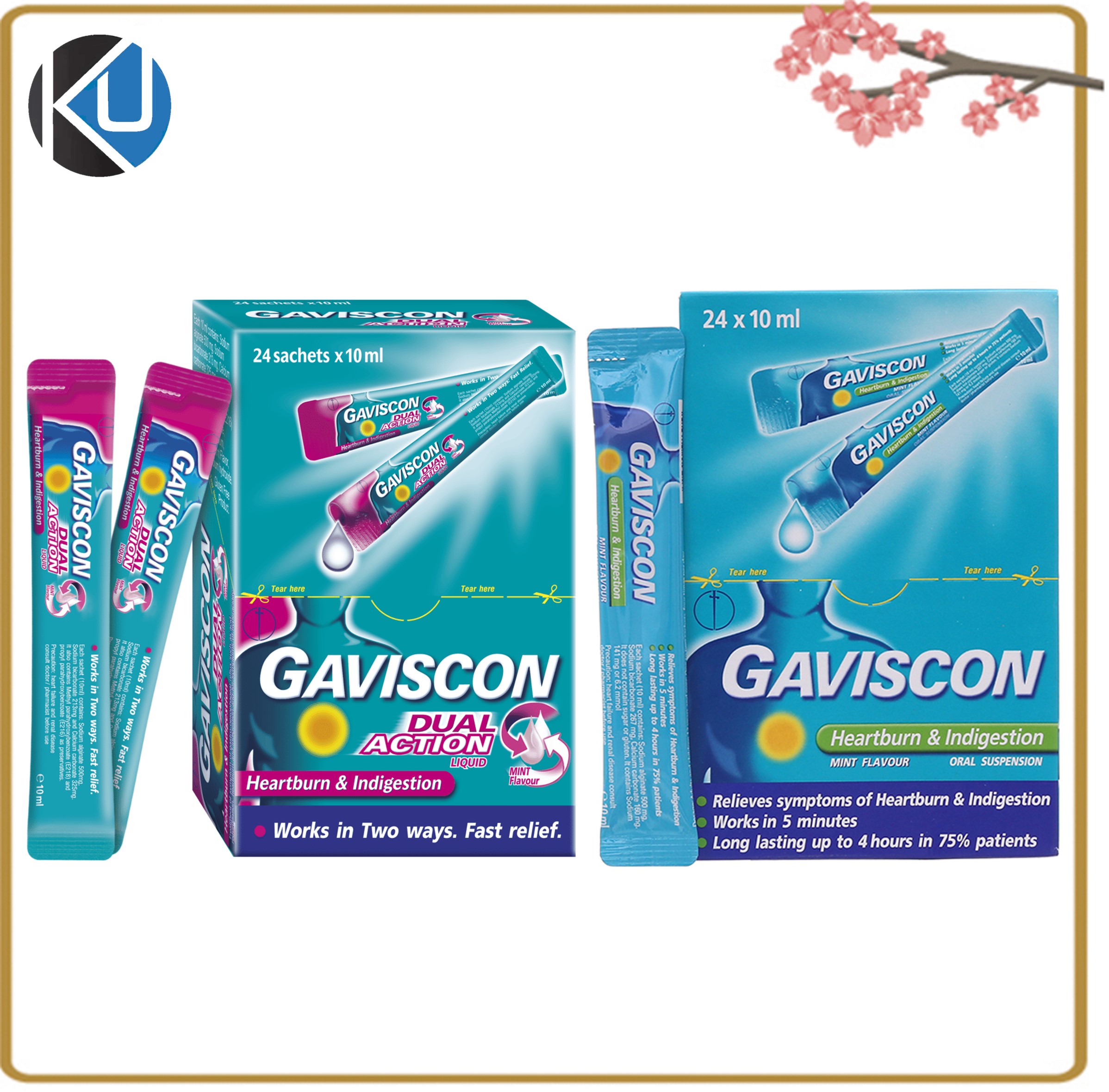 [SG Stock - EXP: 2026/27] Gaviscon Dual Action Normal Heartburn ...