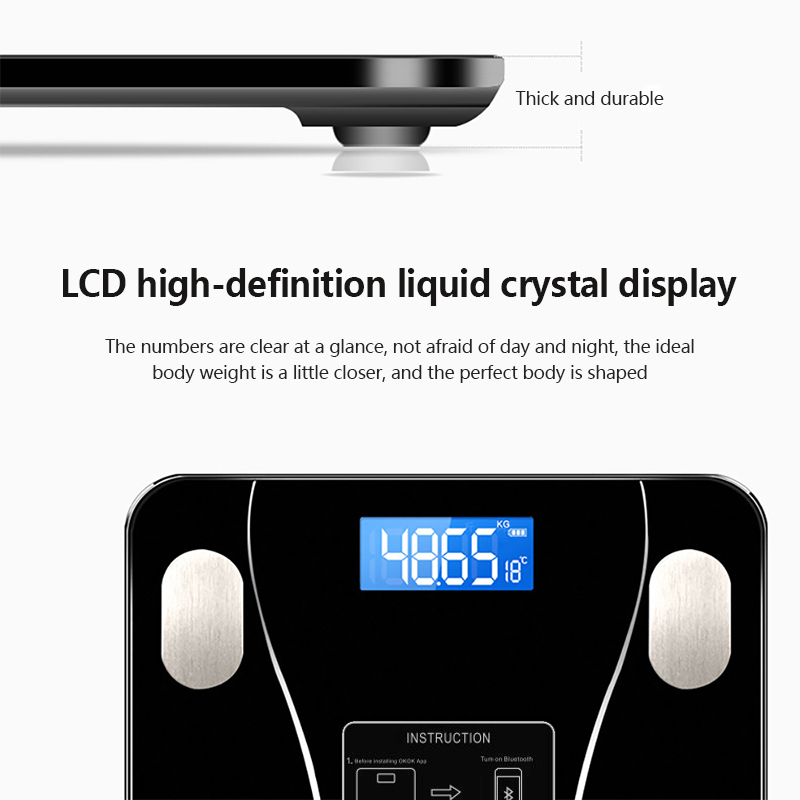 SG Ready Stock】Bluetooth Body Fat Smart Weight Scale Digital Smart Body ...