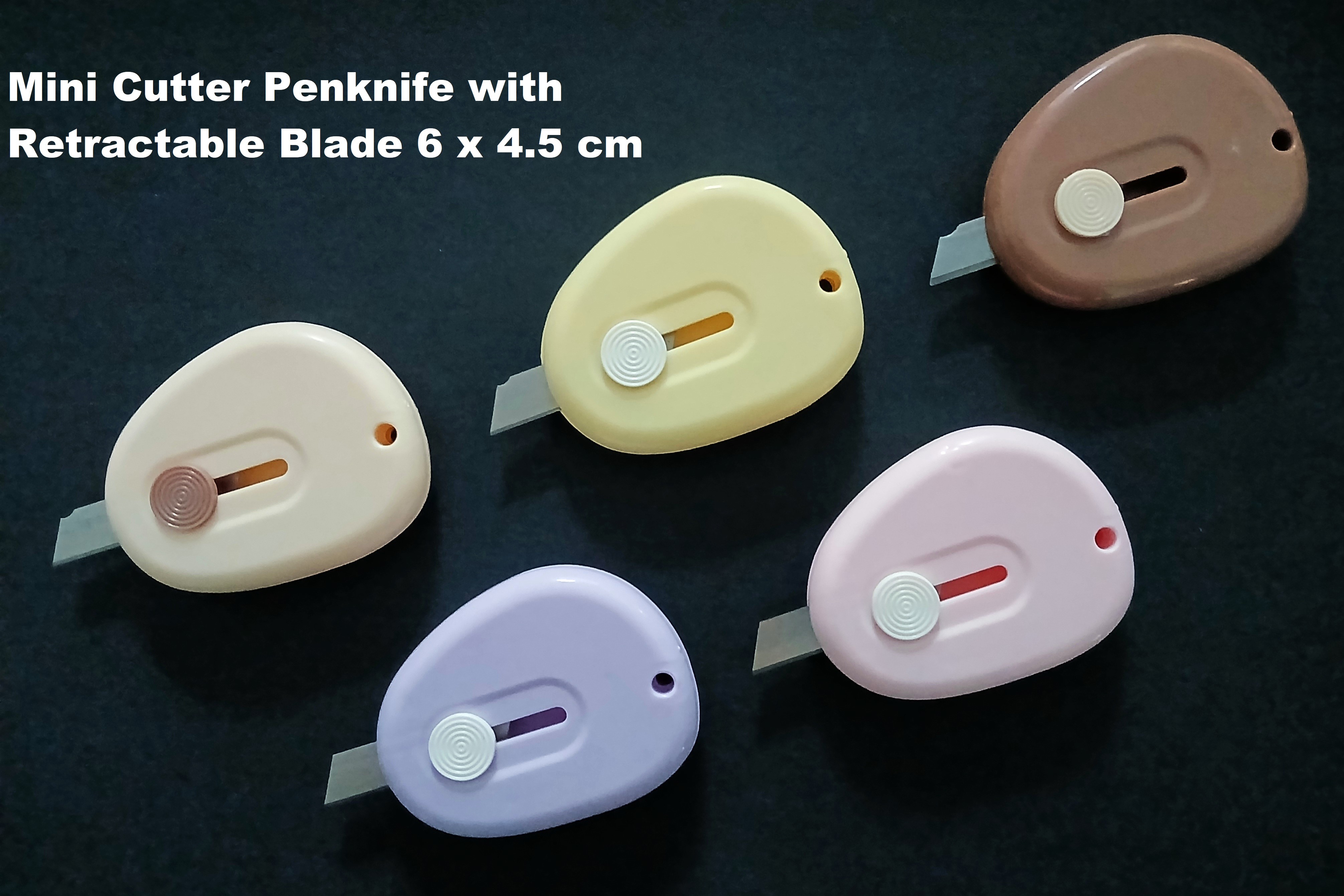 MINI CUTTER PENKNIFE Small Pocket Retractable Portable Stationery ...