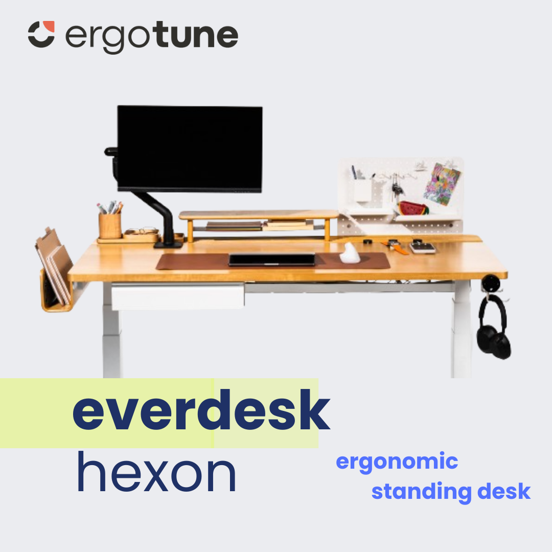 Ergotune Hexon - Ergonomic Standing Height Adjustable Desk Table | Sit ...