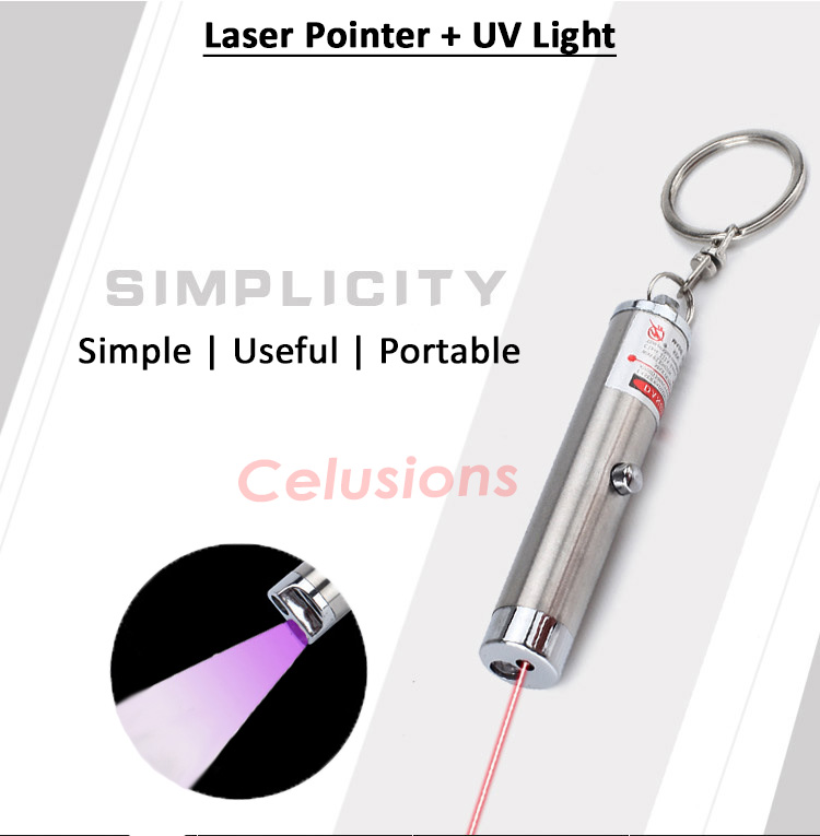 【SG Seller】 ️Laser Pointer UV Ultra Violet Pen Key Chain LED Light ...