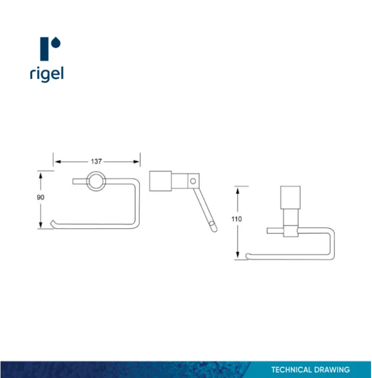 RIGEL Chrome Toilet Paper Holder PH401261 | Shopee Singapore