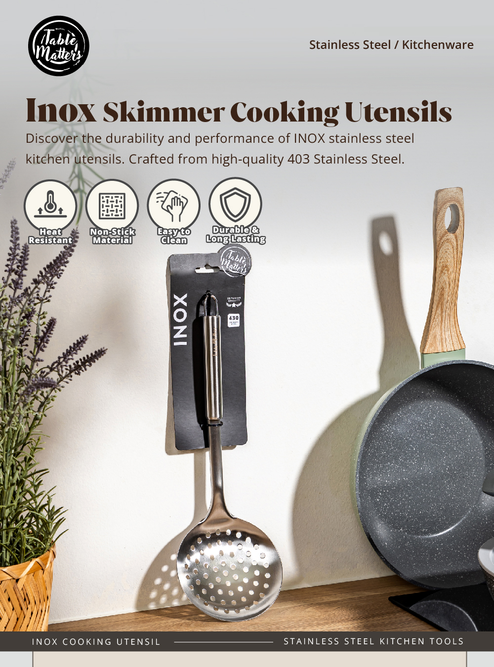 Table Matters - INOX Stainless Steel Skimmer Kitchen Utensils [Skimmer ...