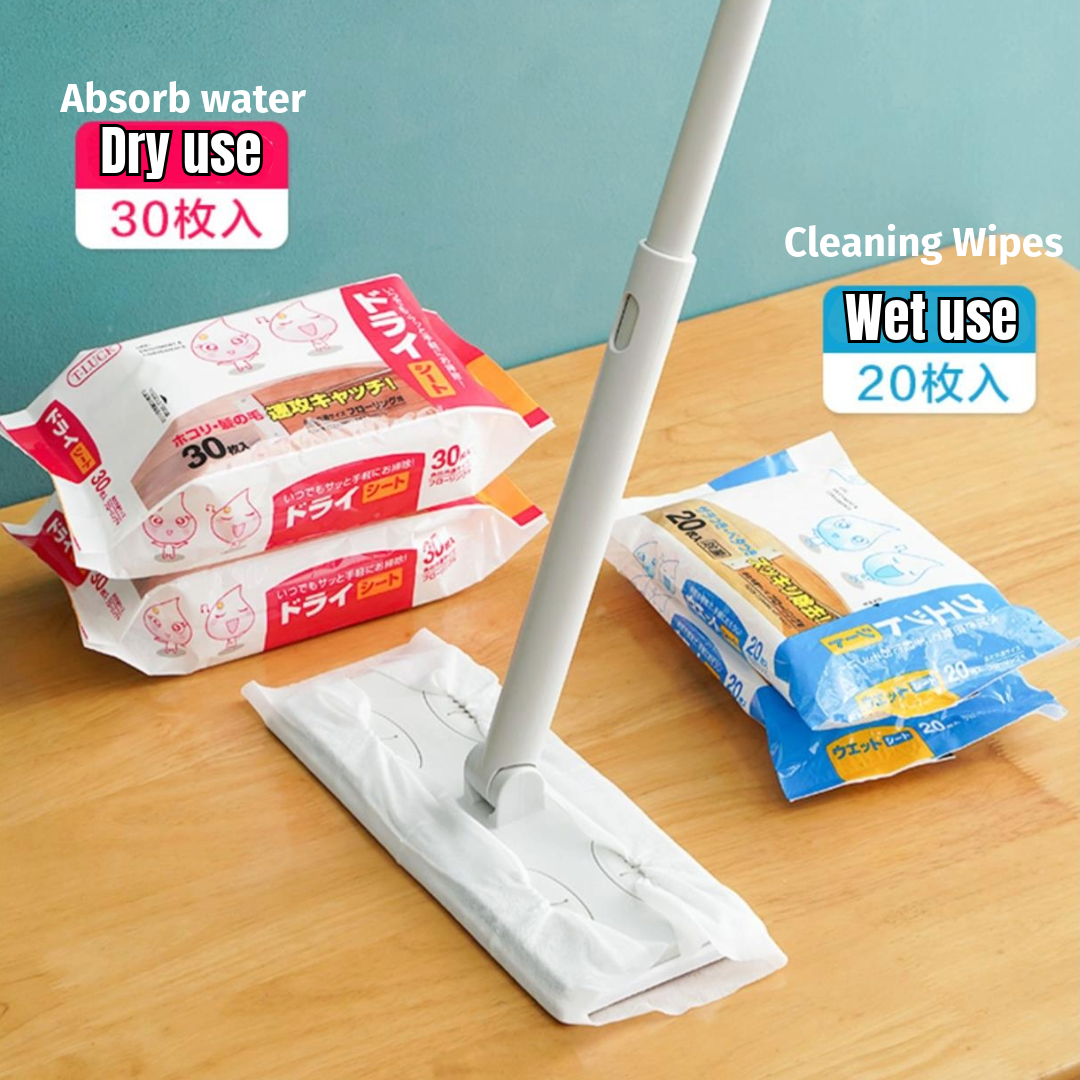 (Wet/Dry) Dust removal Floor Wipe & mop (20/30)pcs | Shopee Singapore